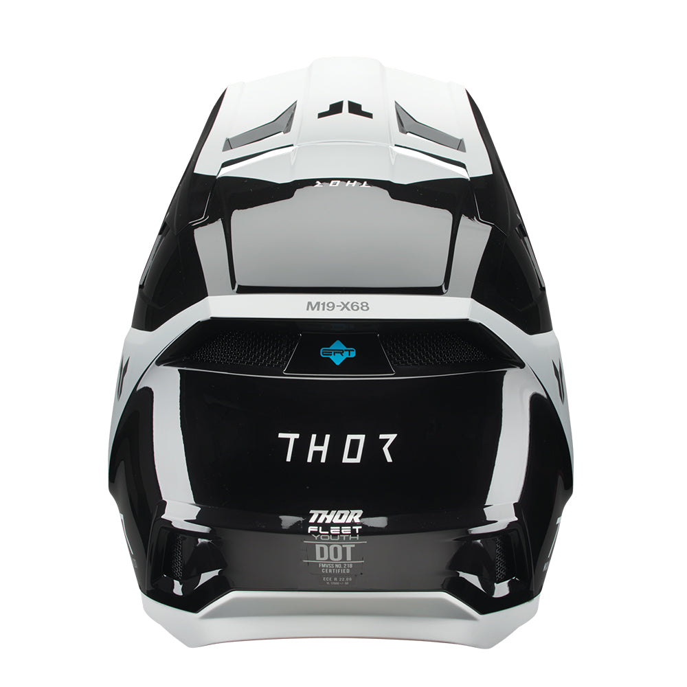 THOR HELMET FLEET STORM BLACK/WHITE YOUTH – City Honda Manawatu