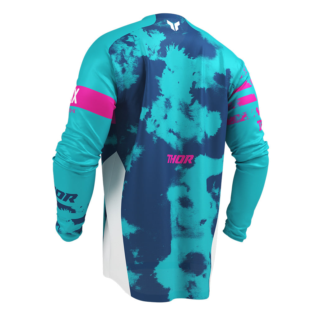 THOR MX JERSEY LAUNCHMODE BLEACH WHITE/AQUA – City Honda Manawatu